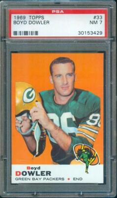 1969 Topps NFL Football Card BOYD DOWLER #33 Green Bay Packers PSA 7 | eBay