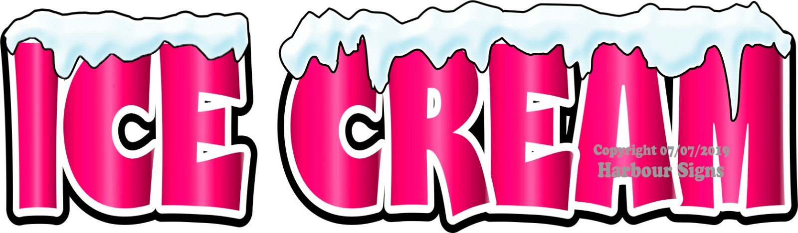 Ice Cream Letters DECAL Food Truck Concession Sticker (Choose Your Size ...