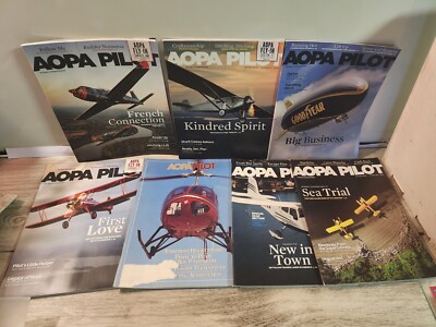 AOPA PILOT 7 ISSUES OF MAGAZINE FLIGHT PLANES HELICOPTERS BACK ISSUES ...