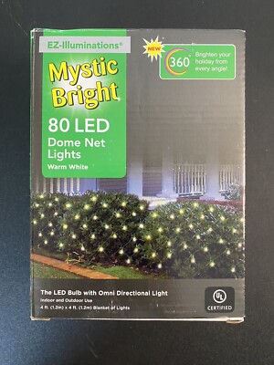 EZ Illuminations Mystic Bright 80 LED Dome Net Lights Warm White | eBay
