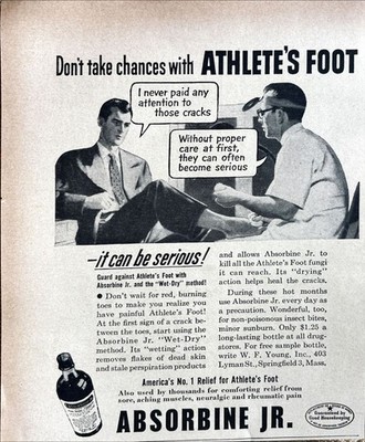 Vintage 1951 Print Ad 1951 Absorbine Jr. Don't Take Chances with ...