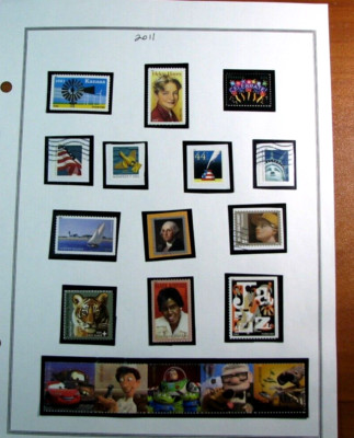 US Stamp Album Page Scott# 4557 and etc. 2011 MNH (three are used) H301 ...