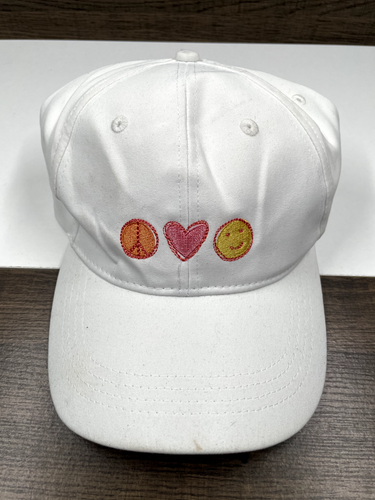 Redmond Clothing Outfitters Peace Sign Love Heart Smiles Hat Cap White ...