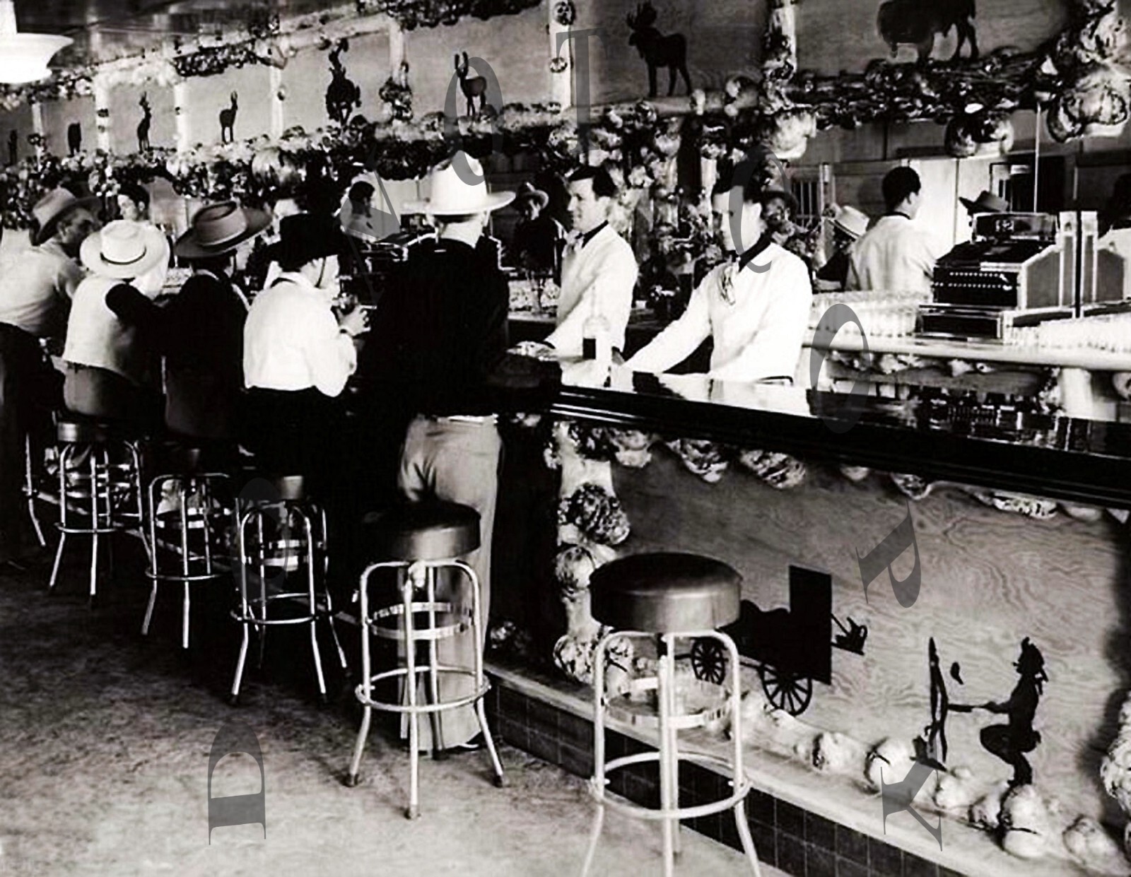 ANTIQUE OLD WEST 8X10 REPRO INTERIOR PHOTO PRINT WESTERN SALOON JACKSON ...