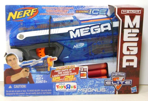 Nerf SONIC ICE MAGNUS BLASTER Blue N-Strike Elite Mega Hasbro 33492 ...