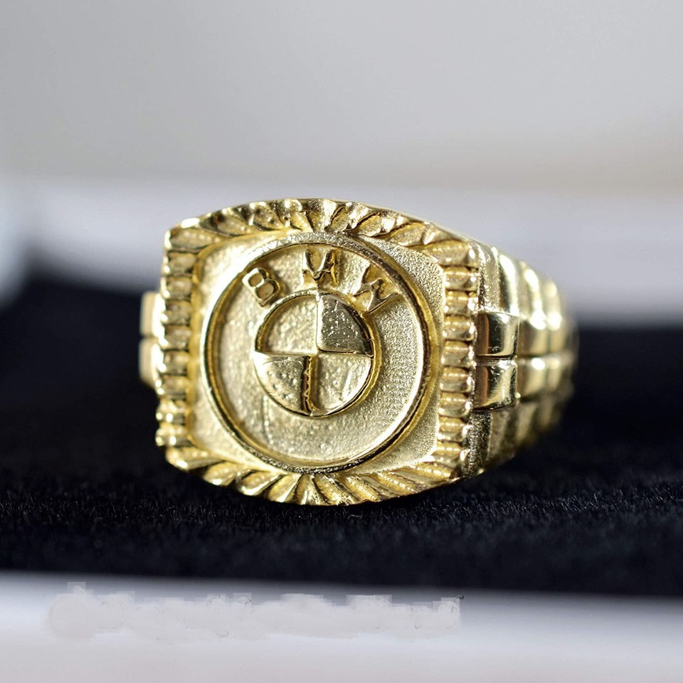 Solid 925 Sterling Silver Designer BMW Vintage Christmas Signet Gift ...