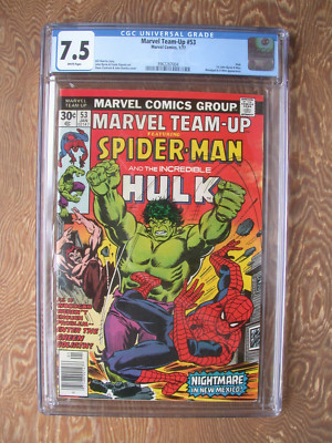 Marvel Team-Up #53 CGC 7.5 Spider-Man and Hulk 1st Byrne art on X-Men ...