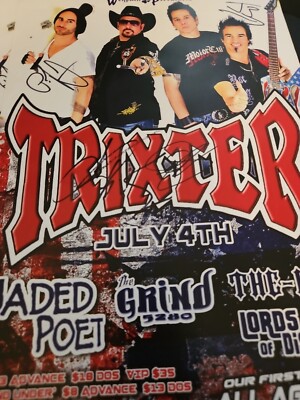Trixter 11x17 Signed Show Poster 2016 | eBay