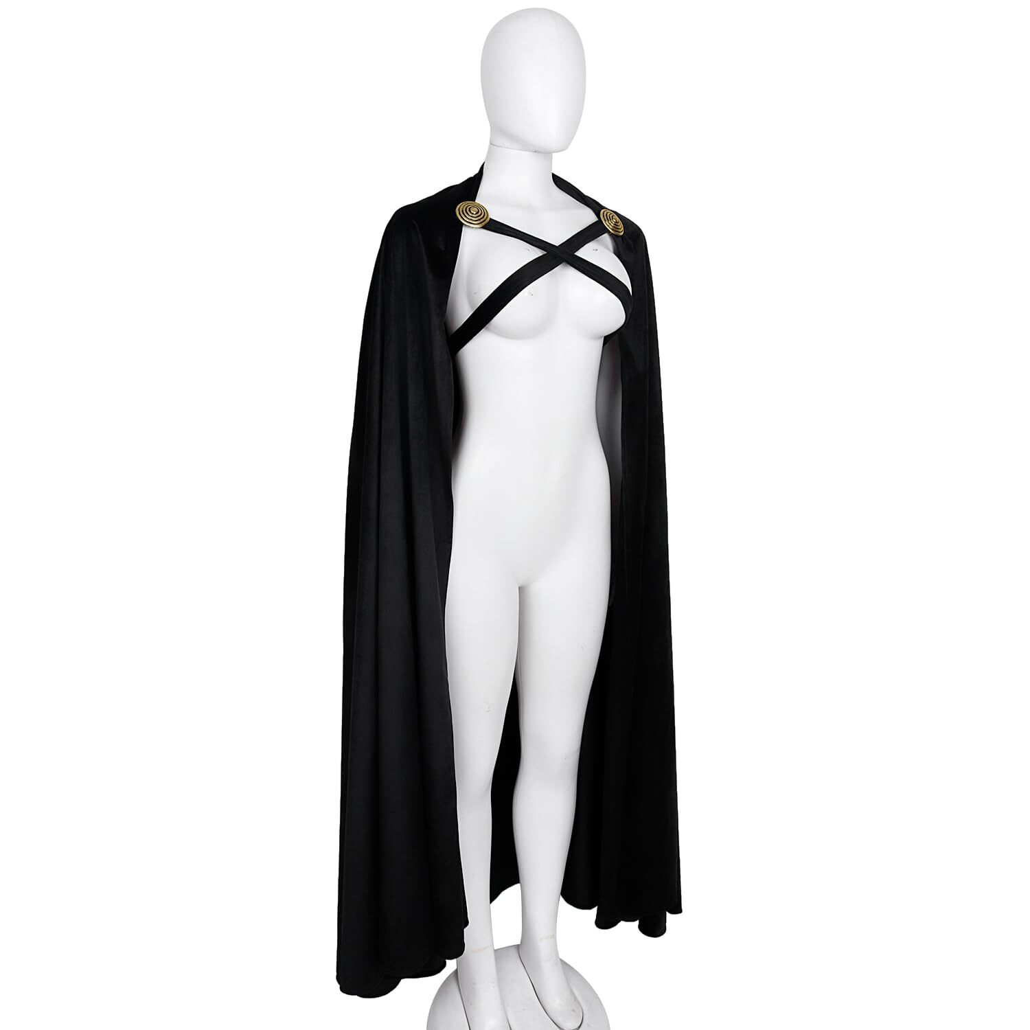 Medieval Black Cape Viking Cape with Turtle Brooches Renaissance Cloak ...