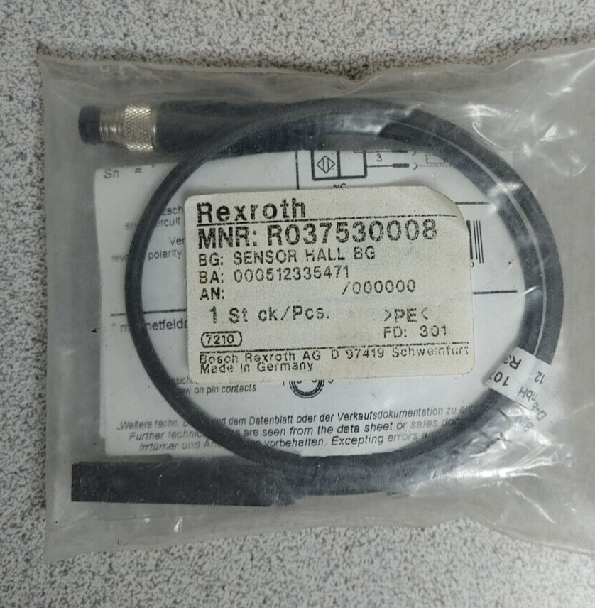 REXROTH R037530008 SENSOR HALL BG MAGNETIC PROOF NEW!! QUANTITY!! WOW ...