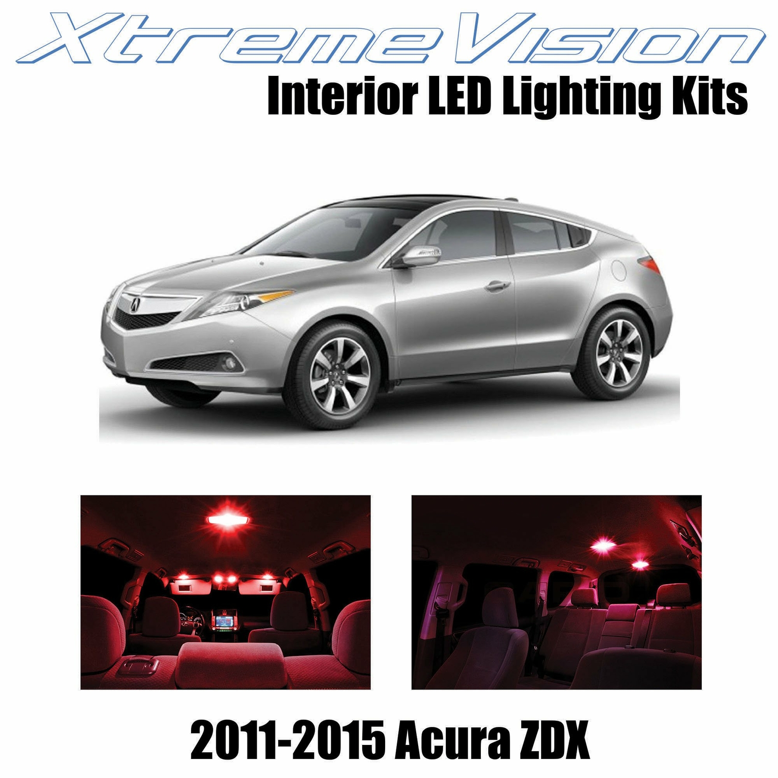 XtremeVision Interior LED for Acura ZDX 2011-2016 (8 PCS) Red | eBay