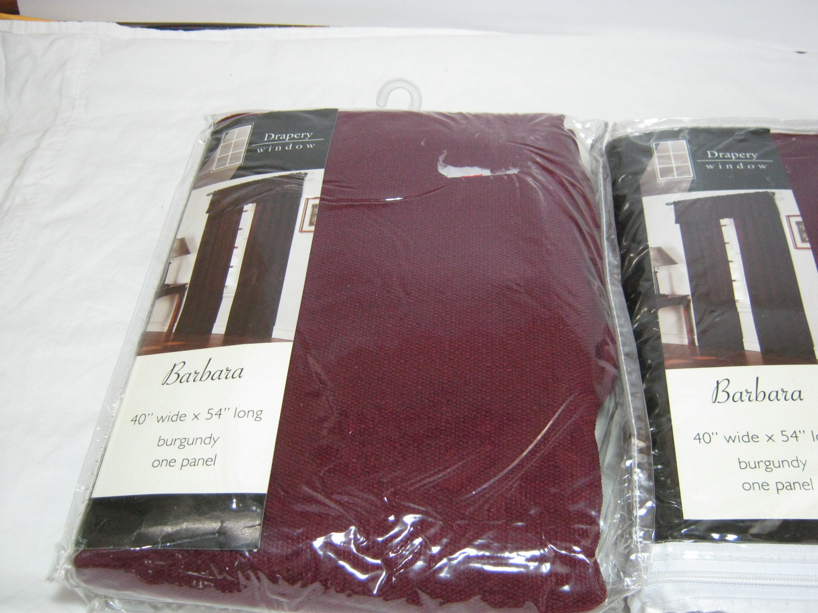 New S. LICHTENBERG DRAPERY WINDOW PANELS BARBARA 2(40x54) BURGUNDY NIP ...