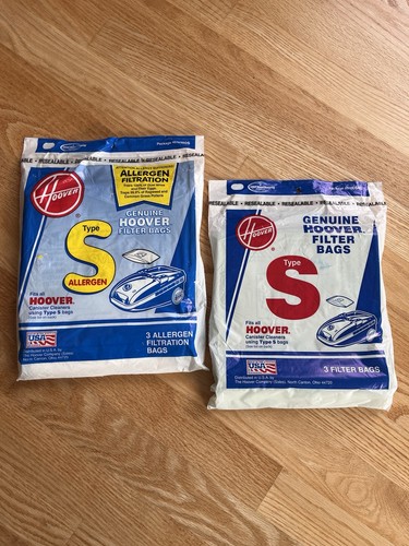 Hoover Type S Vacuum Filter Bags -Two Packs Of Three-6 Bags Total | eBay