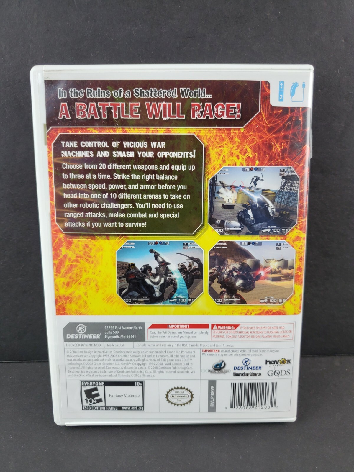 Battle Rage: Mech Conflict (Nintendo Wii, 2009) Game Disc w/ Case ...
