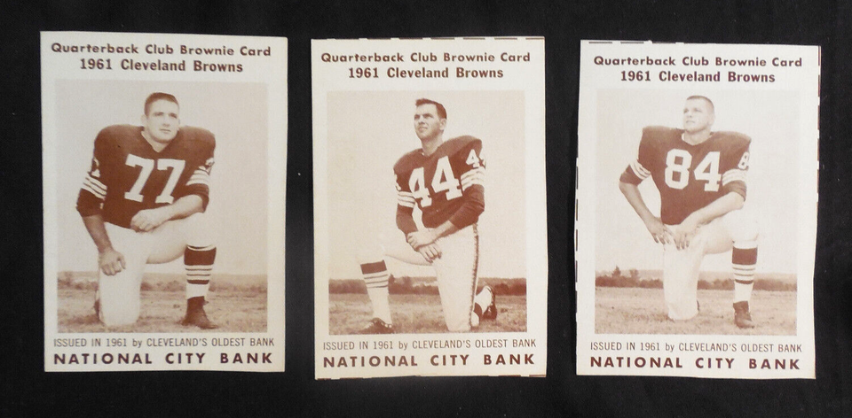 1961 National City Bank Cleveland Browns Cards U PICK Fiss Morrow ...