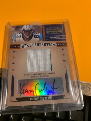 2005 GRIDIRON KINGS KERRY COLBERT JERSEY NUMBER SIGNATURE 22/25 ...