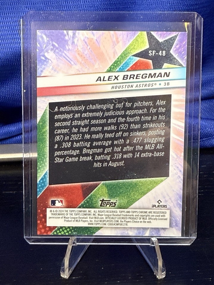 2024 Topps Cosmic Chrome Alex Bregman Orange Starfractor #13/25 Case ...