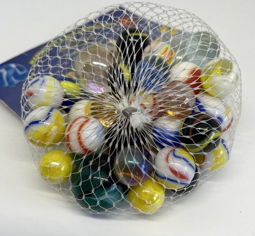 Mega Fun Classic Marbles Net Bag 10 Oz Assortment Ages 5 Included for ...
