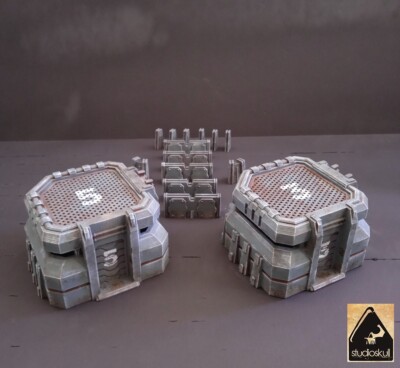 3d printed Sci Fi Checkpoint Bunker Scenery Terrain War Games 28mm/32mm ...