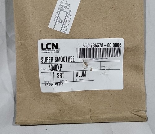 LCN 4040XP-18PA AL Drop Plate,Silver,Alum,12-1/4 in. L | eBay