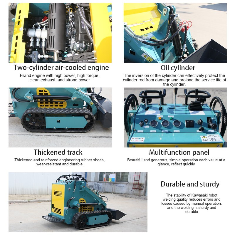 Mini Track Skid Steer 23HP Vertical Crawler Gasoline EPA Engine used ...