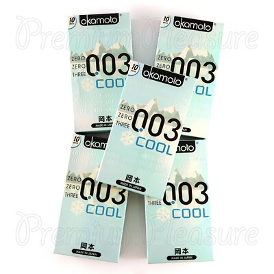 Okamoto 003 COOL condoms Menthol cooling lubricant Japan 5 boxes of 50 ...