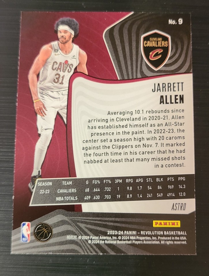 2023-24 Panini Revolution Basketball Jarrett Allen Astro #9 Cleveland ...