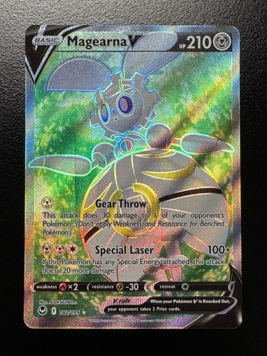 Pokemon TCG - Magearna V - Silver Tempest 182/195 Full Art Ultra Rare ...