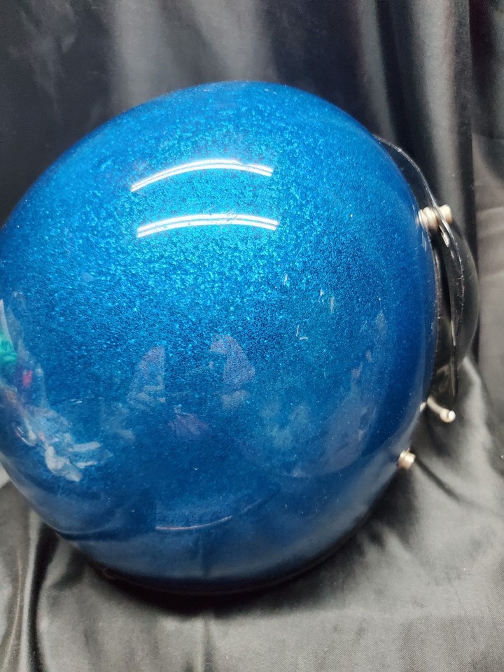 Vintage LSI 470 Blue Metal Flake Motorcycle/Snowmobile Helmet & B&S FS ...