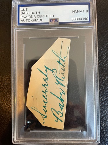 Babe Ruth Cut Auto PSA DNA Auto Grade 8 | eBay