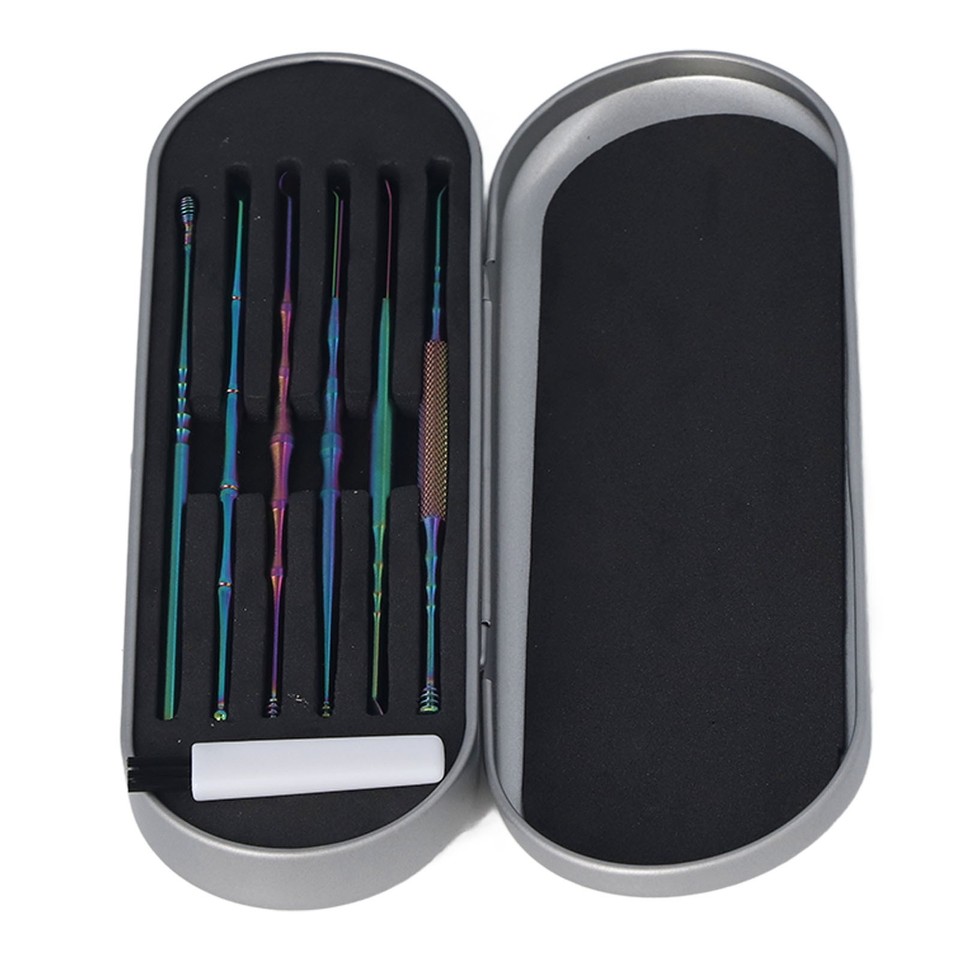 Ear Cleaning Kit Glossy Polished Spoon Shaped Case Ear Wax Removal Tool ...