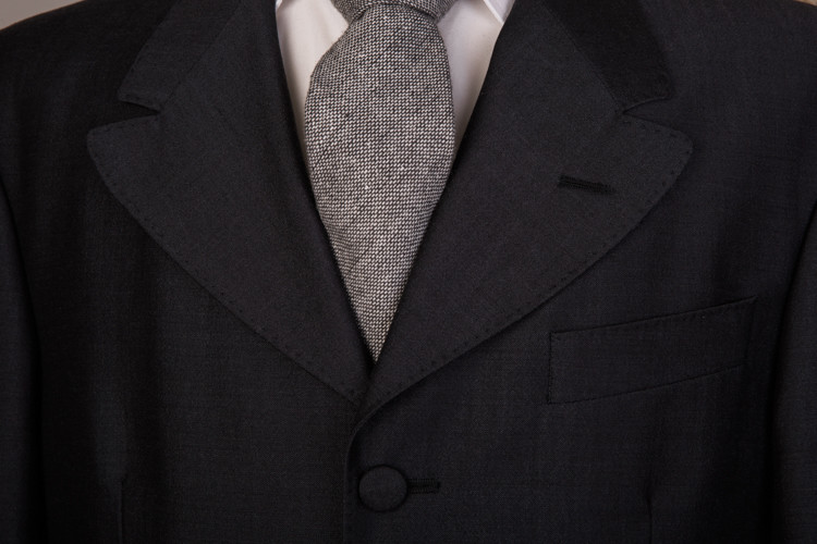 DARK GREY PRINCE EDWARD SUIT 2 PIECE WEDDING JACKET AND TROUSERS EX ...