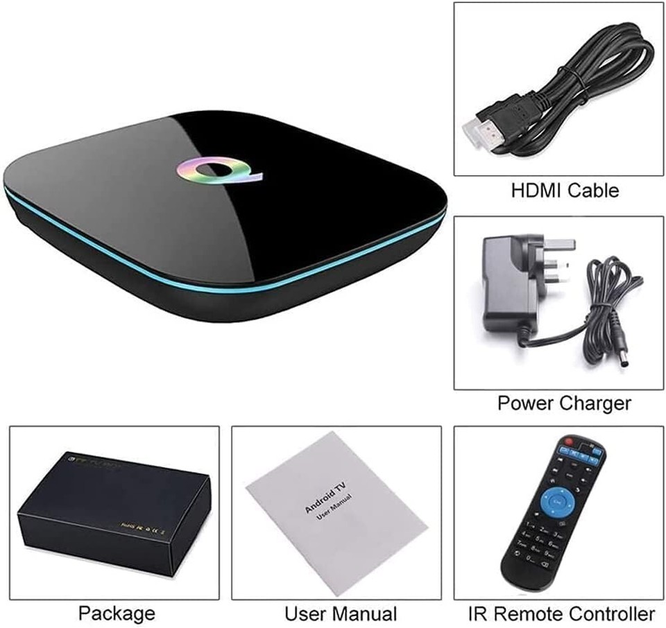 9.0 TV Box 2GB RAM 16GB ROM, Q Plus Android Box Quad-Core CPU 6k, - UK ...