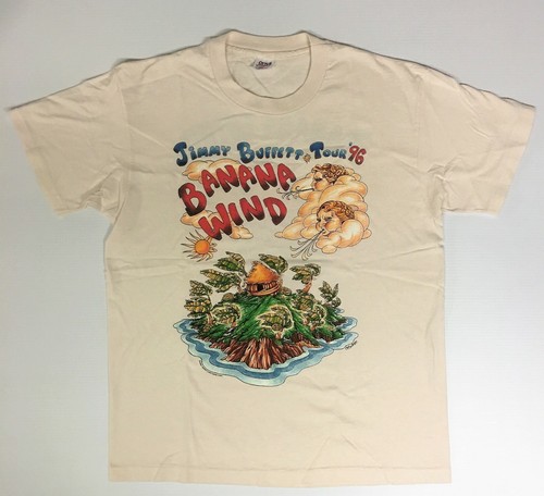 Vtg Official Jimmy Buffett Banana Wind Tour 1996 Off White T-Shirt XL ...
