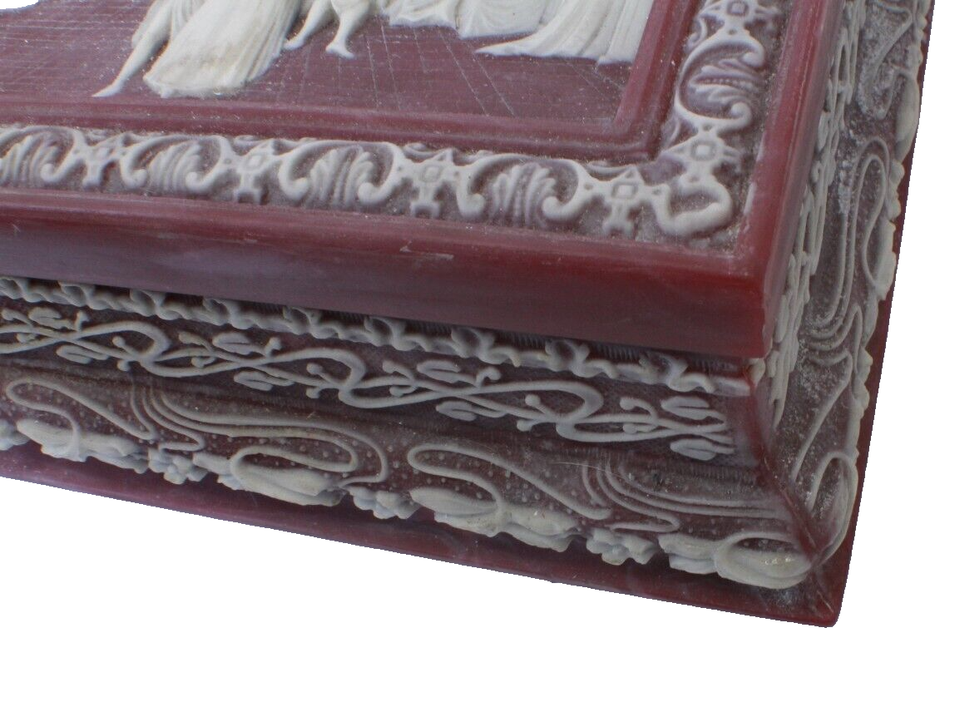 🔥 Vintage Genuine Incolay Stone Jewelry Trinket Box 🔥 | eBay