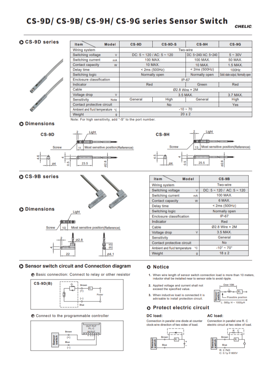 CHELIC CS-9D Magnetic induction Sensor Switch | eBay