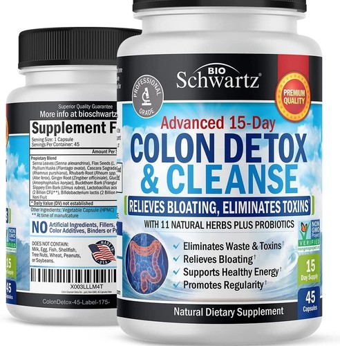 Colon Cleanser Detox for Weight Loss 15 Day Cleanse, Constipation ...