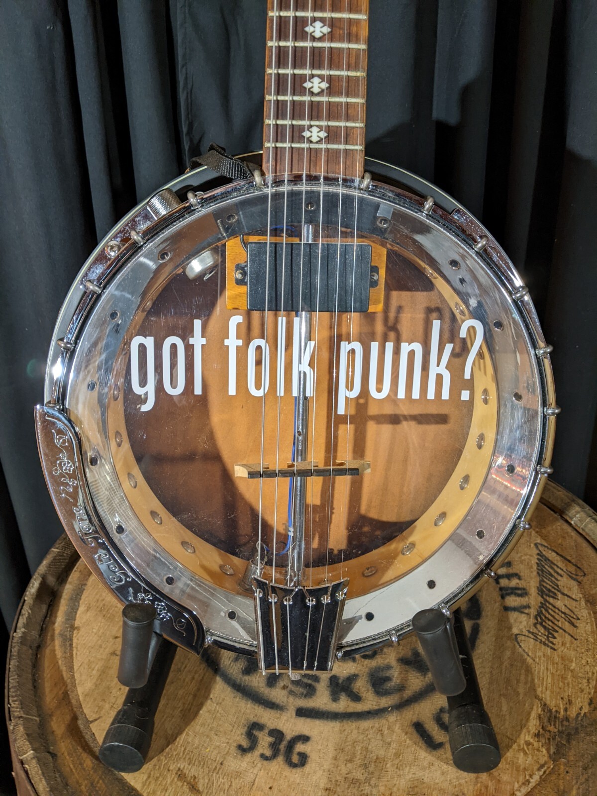 Gold Tone GT-500 Electric Banjitar 6 string Banjo Guitar with Hardshell ...