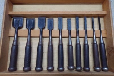 Hidari Ichihiro Japanese Bench Chisels Set of 10 Vintage Carpentry ...