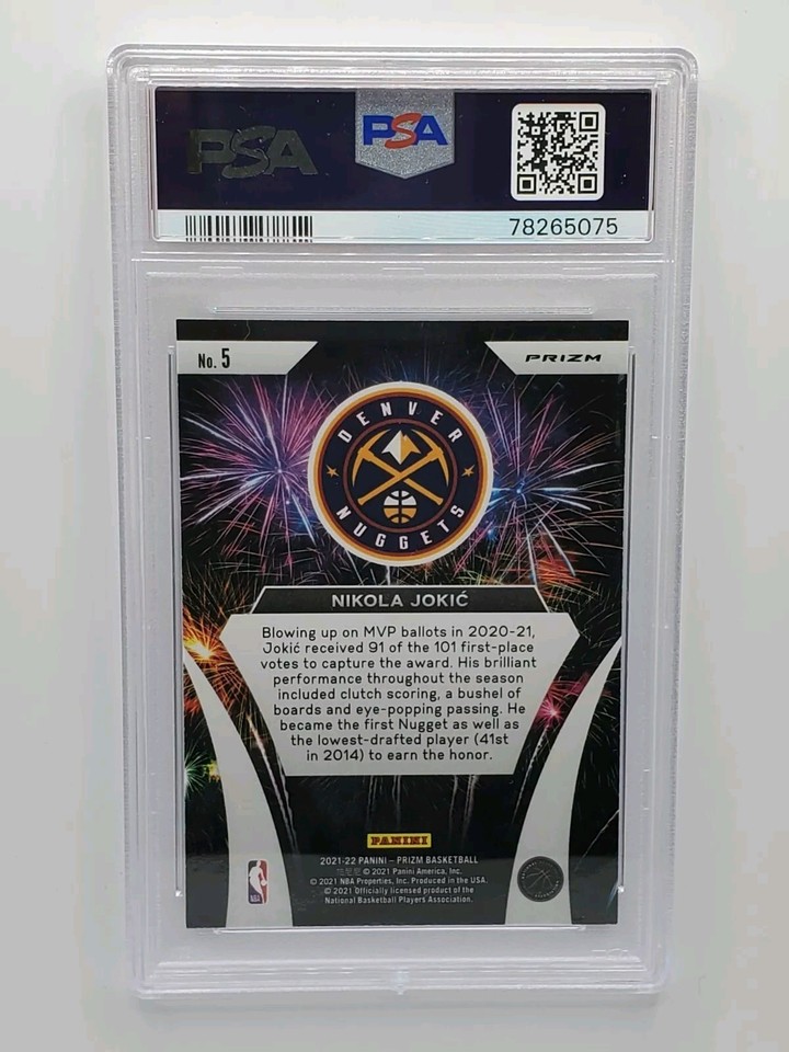 2021-22 Prizm Fireworks Fast Break NIKOLA JOKIC #5 PSA 10 GEM MINT | eBay