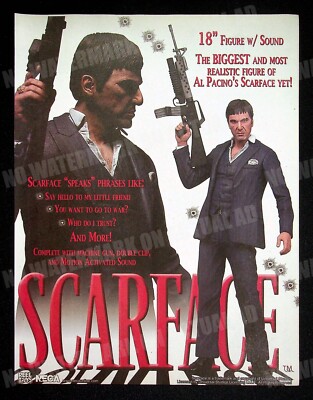 Scarface Figure Reel Toys NECA 2006 Trade Print Magazine Ad Poster ...