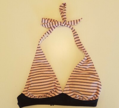 Gap Womens Size Small Triangle Bikini Top Navy Red & White Stripe | eBay