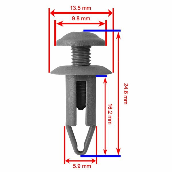 50 Cowl Panel Clip Engine Splash Shield Retainer Fastener Fits For ...