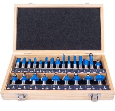 KOWOOD Router Bits Sets of 24A Pieces 1/2 Inch Shank Router Bit Set T ...