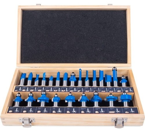 KOWOOD Router Bits Sets of 24A Pieces 1/2 Inch Shank Router Bit Set T ...