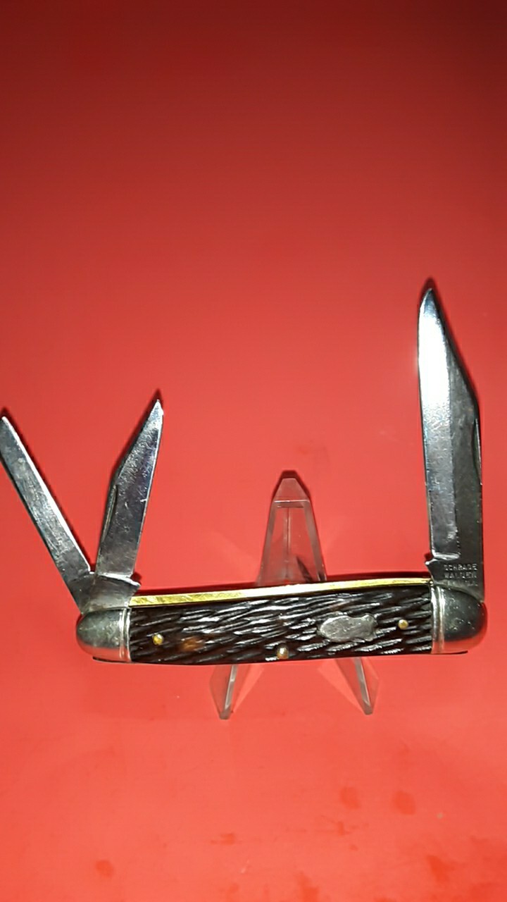 SCHRADE WALDEN 804 3 BLADE BLACK PEACH SEED CARPENTERS WHITTLER KNIFE ...