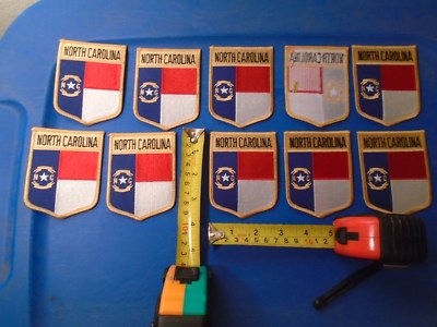 10 x North Carolina State Flag Patch Lot Patches Iron On Sew On New | eBay