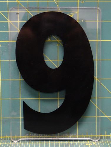 Number (9) 7"x 4-1/2" Acrylic Wagner Zip-Change Marquee Sign Changeable ...