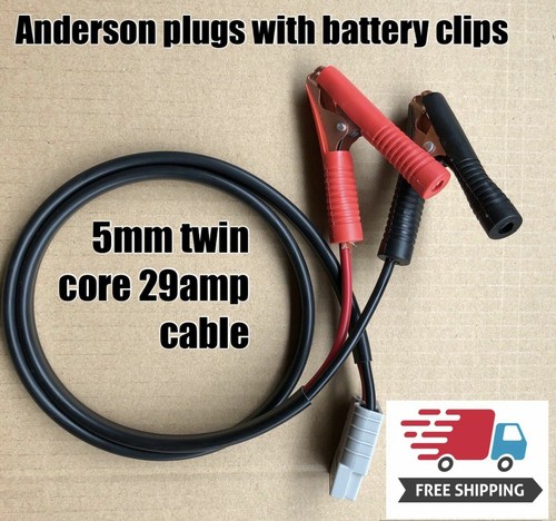 5M twin 5mm auto Cable 29 amp Anderson style Plug 50 Amp with 90mm ...
