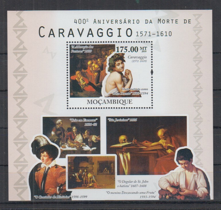 S578. Mozambique - MNH - 2010 - Art - Painting - Caravaggio - Bl | eBay
